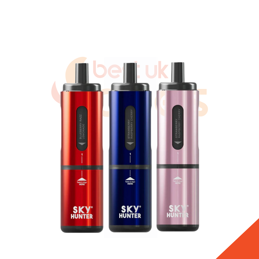 4 in 1 Sky Hunter 2600 Puffs Disposable Vape Pod Kit (Pack of 5)