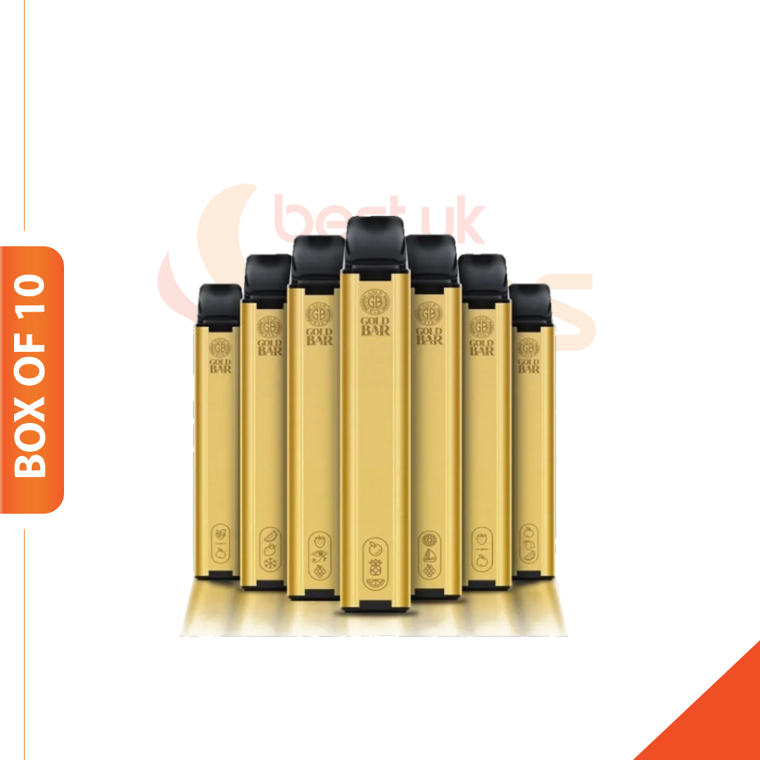 Gold Bar 600 Disposable Vape Puff Pod (Pack of 10)
