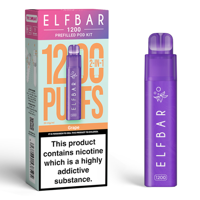 ELF BAR 1200 2 in 1 Prefilled Box of 5 | 22+ Flavours | £24.99 only